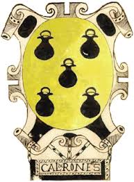 Botón con escudo apellido CALDERÓN